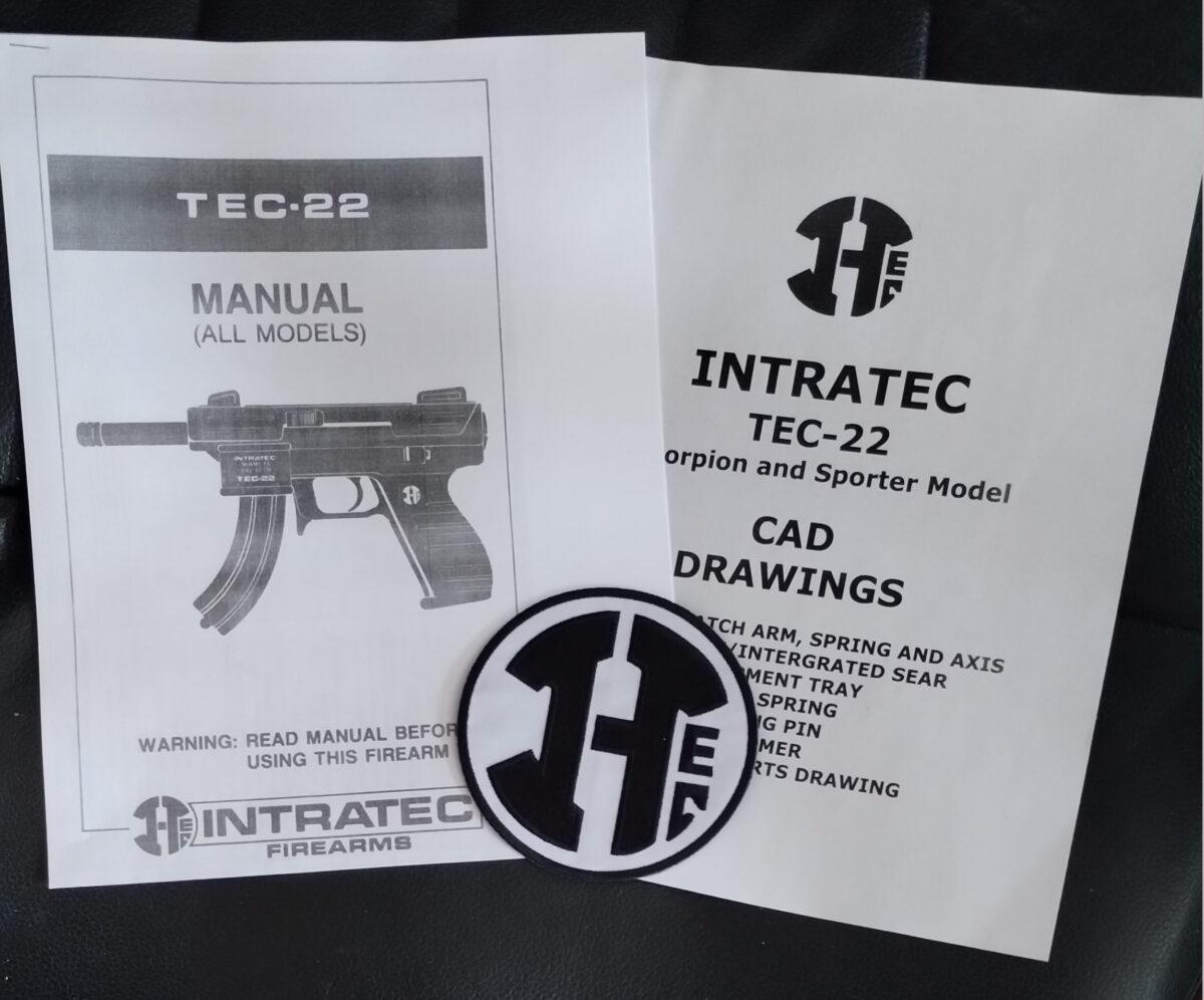 Intratec Tec-22 Repo of the "ORIGINAL" Owners Manual, CAD Drawings w ...